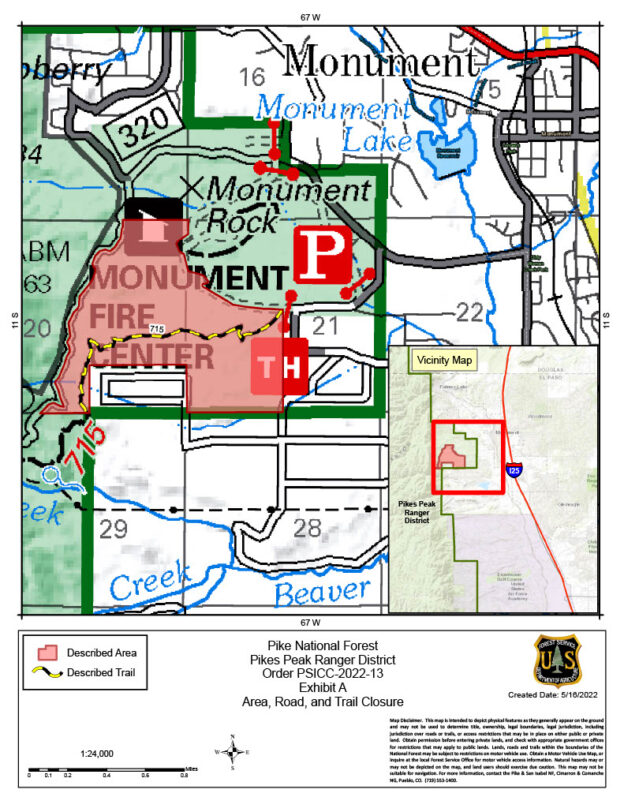 USFS Fire Mitigation - Monument Area, Road and Trail Closure - fomp.org